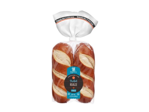 4pk Pretzel, Hoagie Roll - Backerhaus Veit